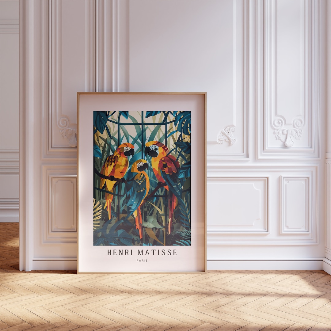 Henri Matisse Inspired Print With Frame, Matisse Art Print Livingroom ...