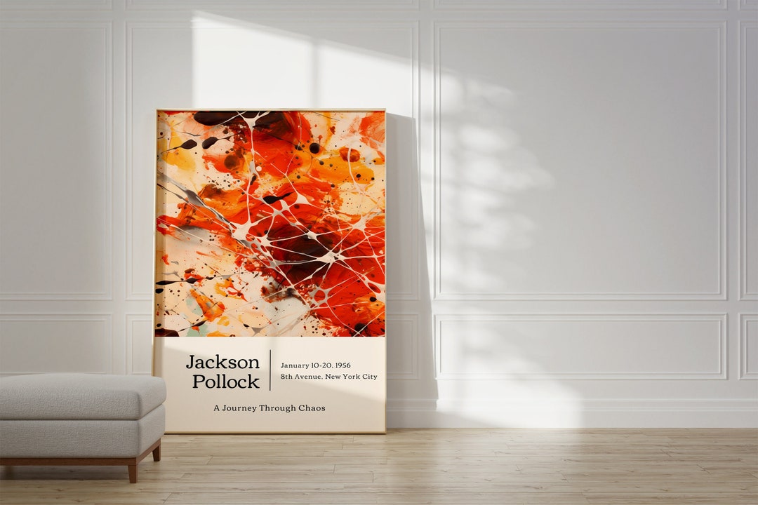 Jackson Pollock Poster Trendy Wall Art, Modern Colorful Wall Art ...
