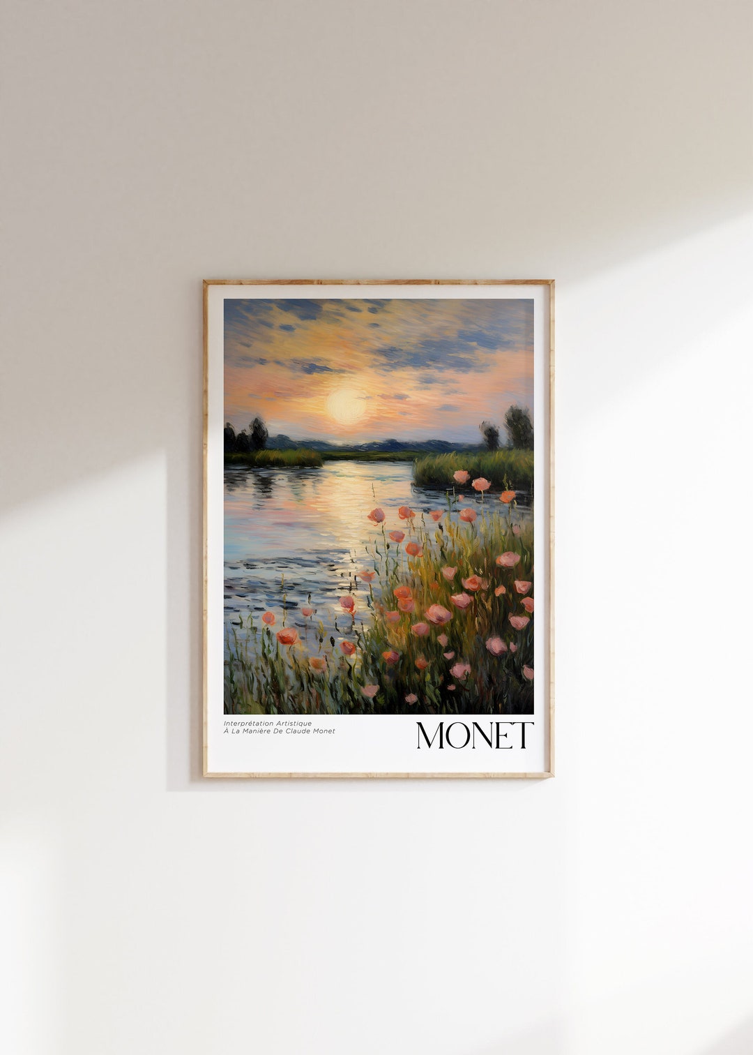 Claude Monet Poster - Mid Century Modern Wall Art for Aesthetic Room ...