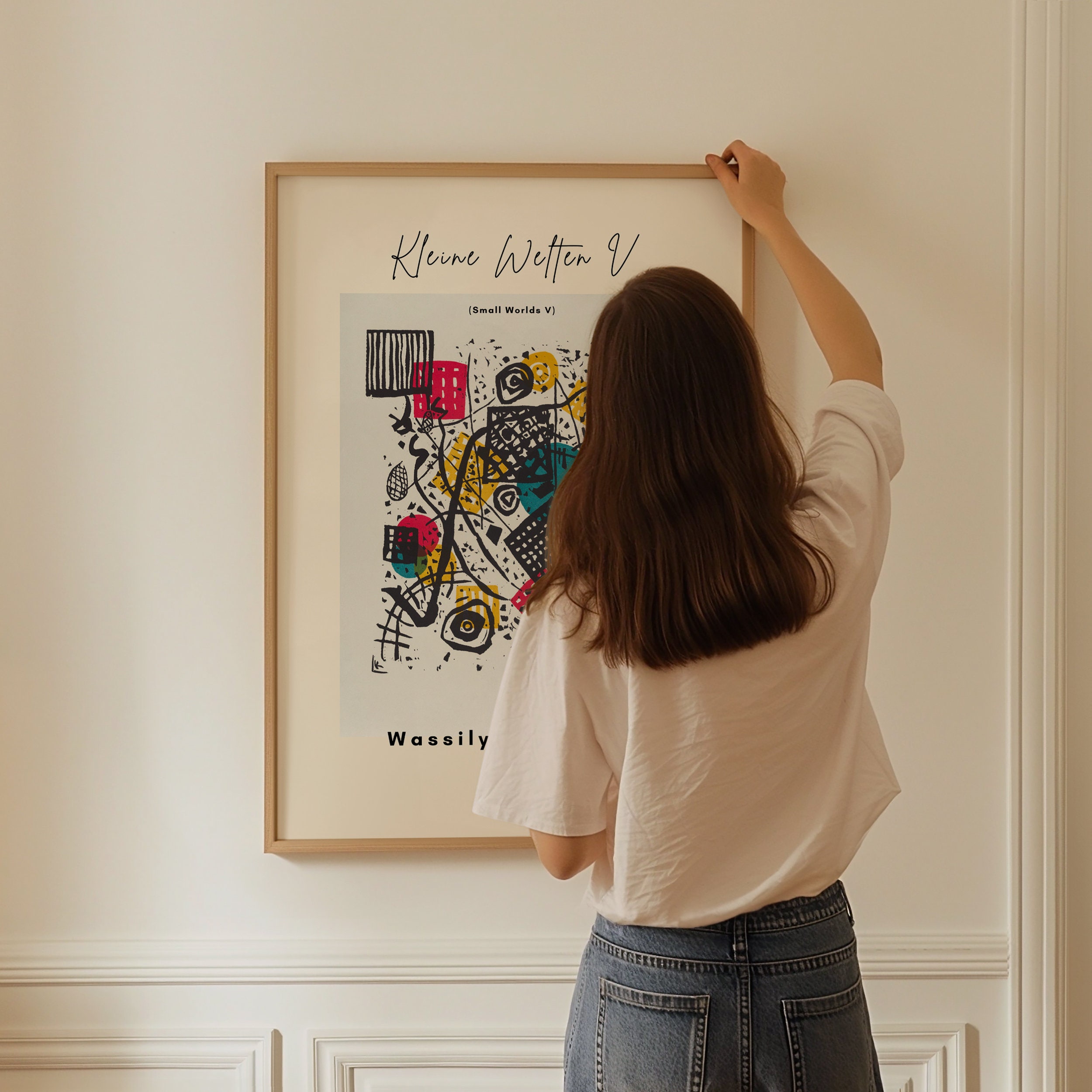 Wassily Kandinsky Poster - Vibrant Retro Office Print, Kleine Welten V ...