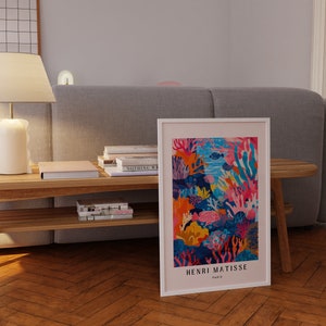 Henri Matisse Inspired Print With Frame, Matisse Art Print Livingroom ...