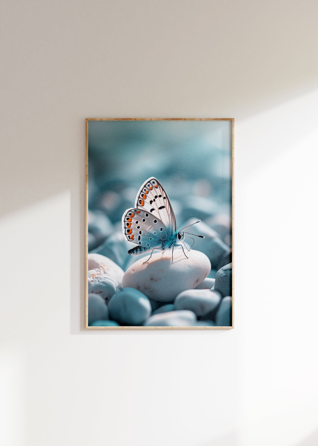 Delicate Whispers Butterfly Poster, Beach House Decor, Calming Neutral ...
