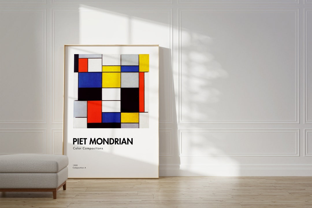Piet Mondrian Bauhaus Poster - Abstract Bauhaus Mondrian Print | Mid ...