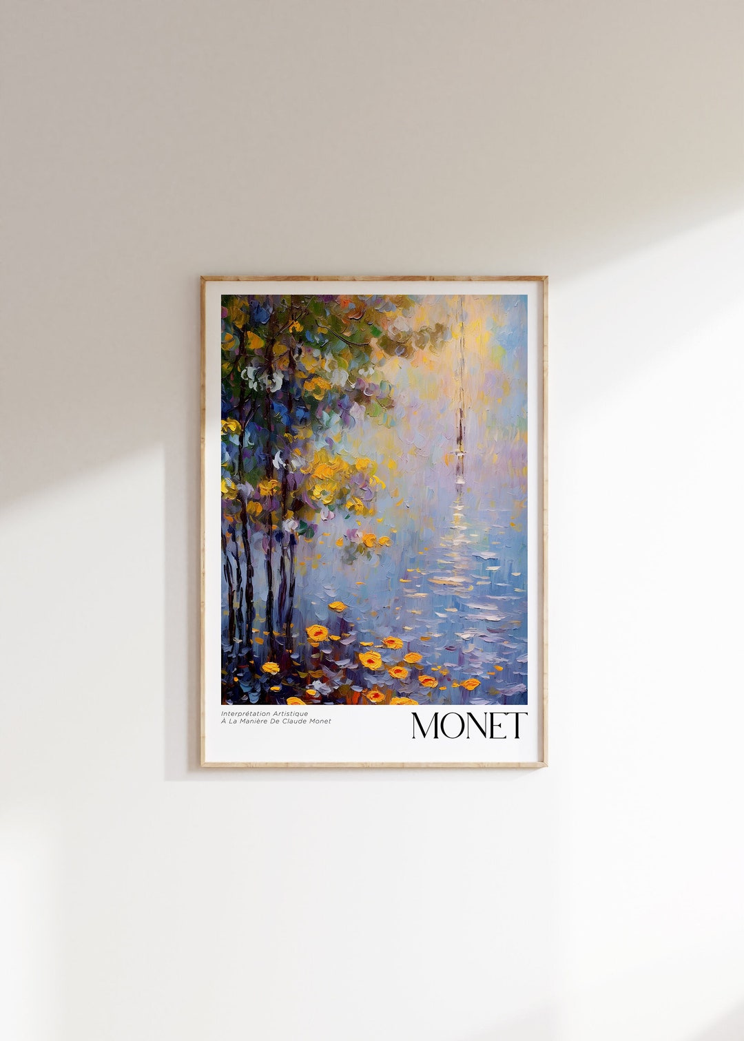 Claude Monet Poster - Mid Century Modern Wall Art for Aesthetic Room ...