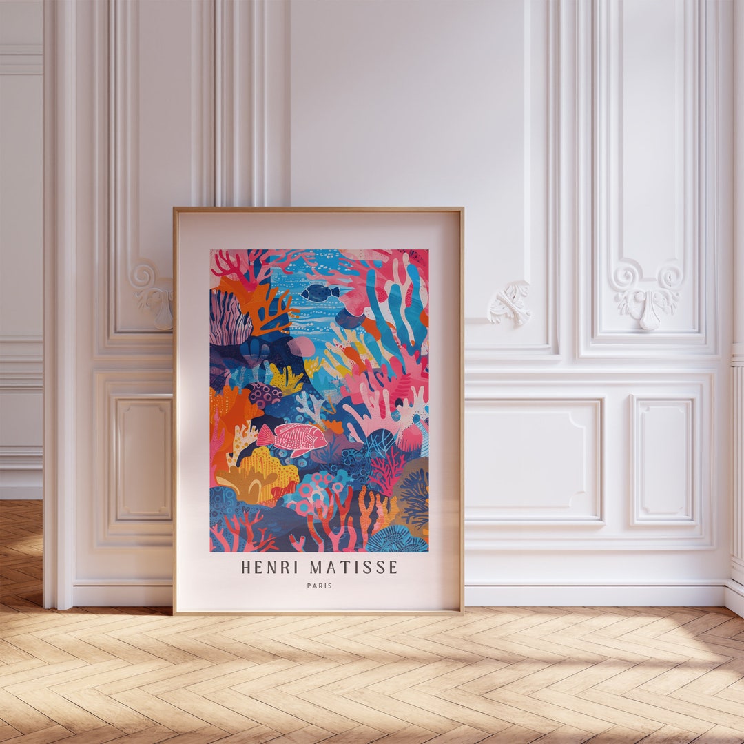 Henri Matisse Inspired Print With Frame, Matisse Art Print Livingroom ...