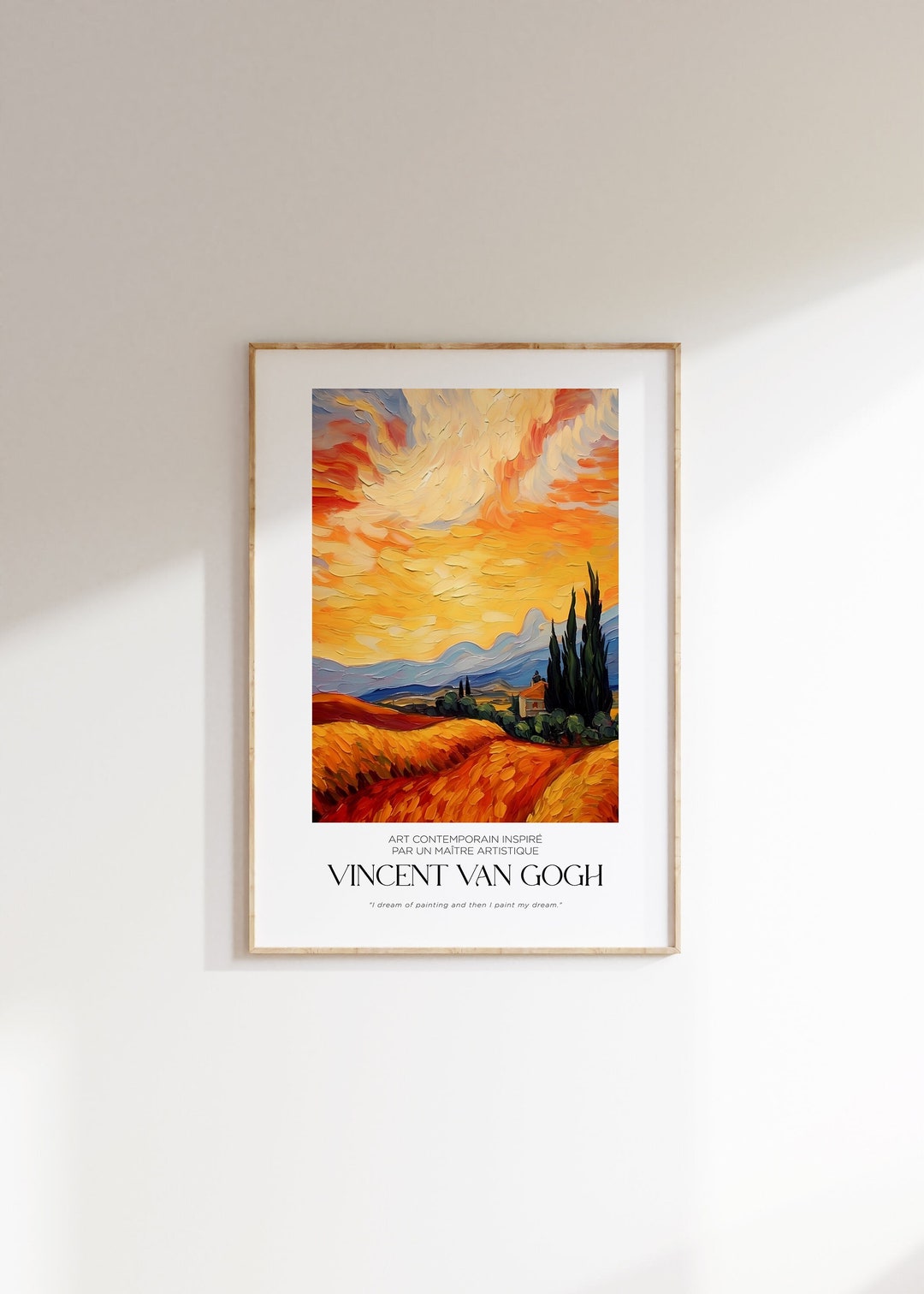 Vincent Van Gogh Poster - Modern Exhibition Wall Art, Van Gogh Print as ...
