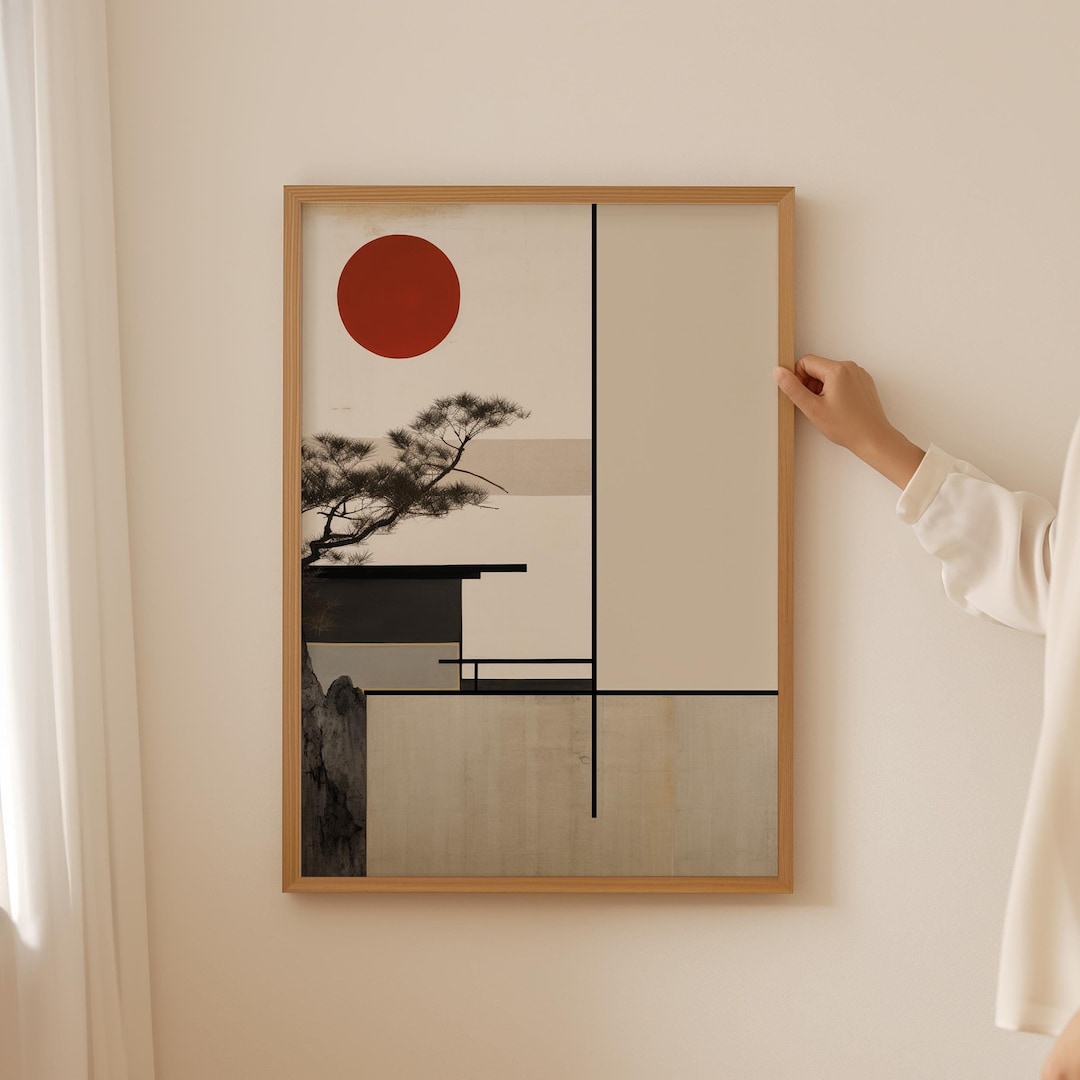 Japanese Wall Art Architecture Patent, Modern Vintage Architectural ...