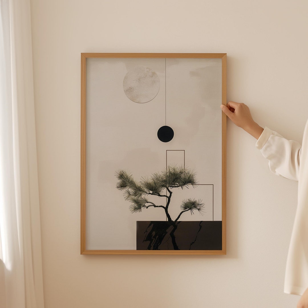 Japanese Geometric Pattern Wall Art, Mid Century Abstract Trendy Prints ...