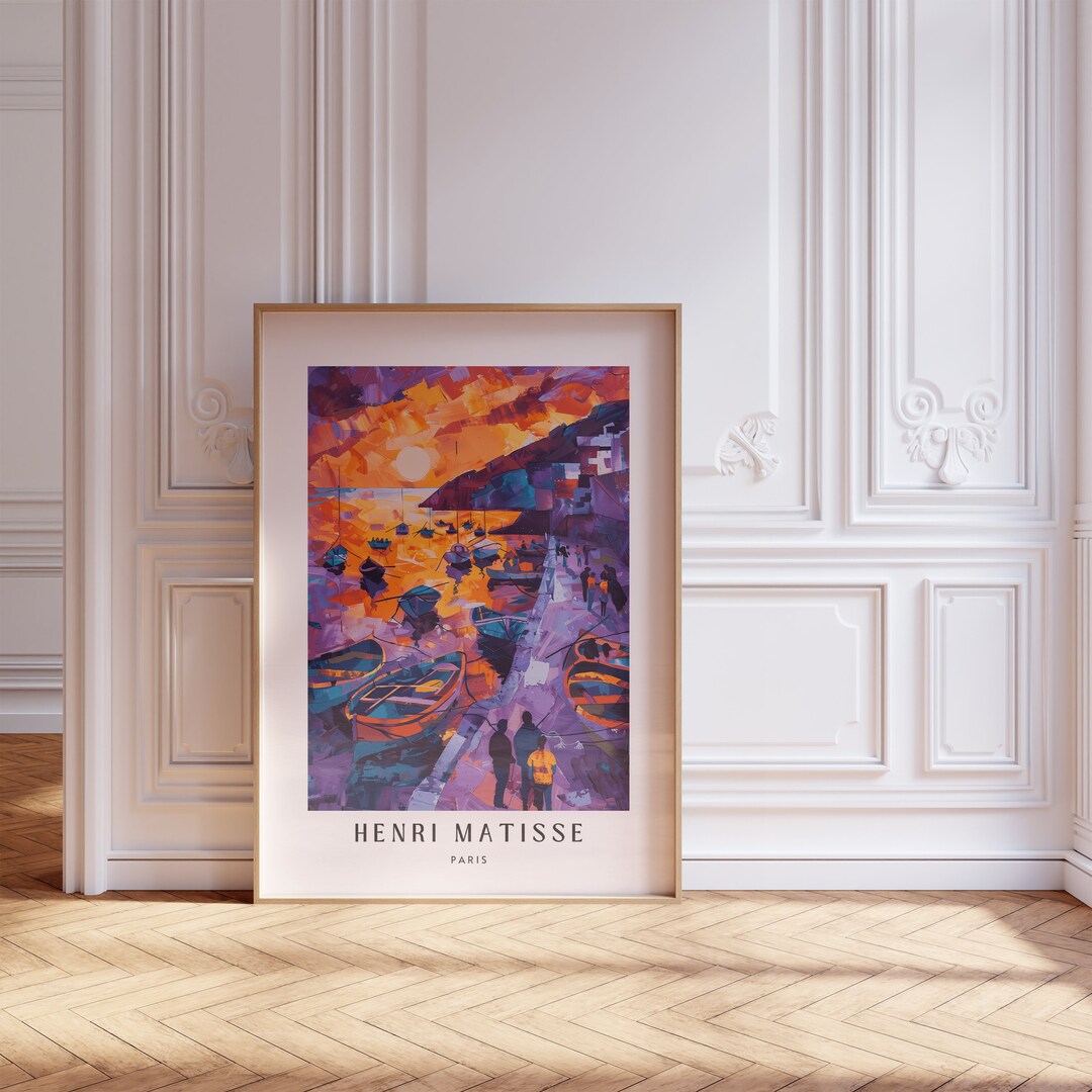 Henri Matisse Inspired Print With Frame, Artful Matisse Framed Poster ...