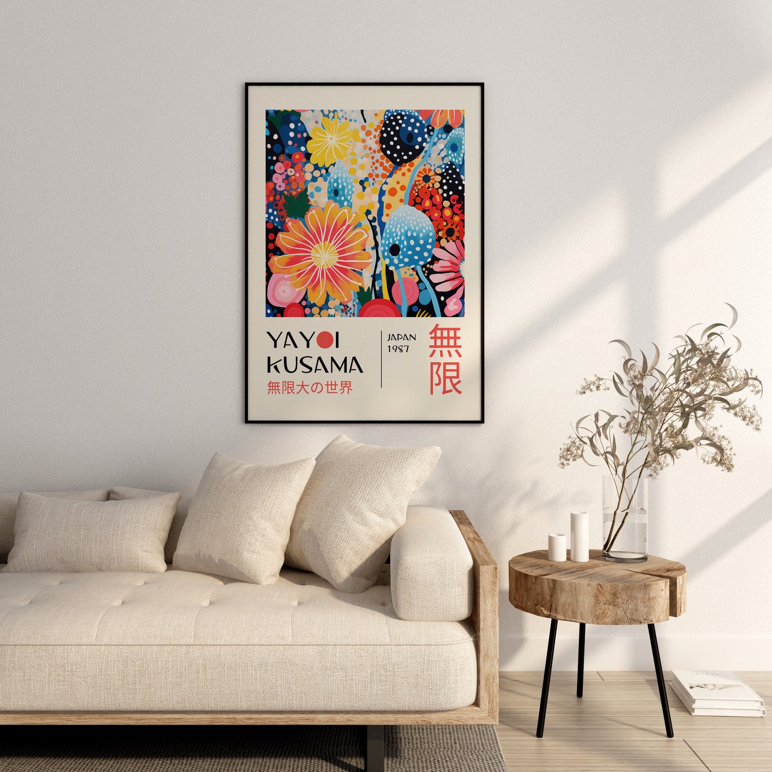 Yayoi Kusama Print - Japanese Wall Art - Home Wall Decor as Abstract ...