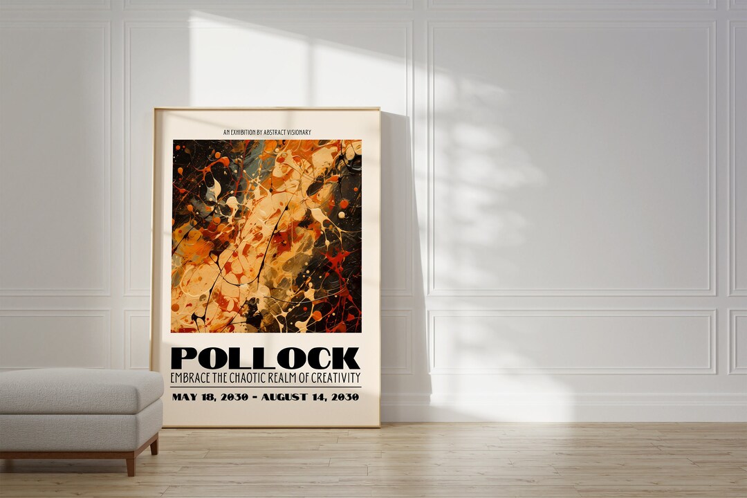 Jackson Pollock Poster - Trendy Wall Art, Modern Colorful Wall Art ...