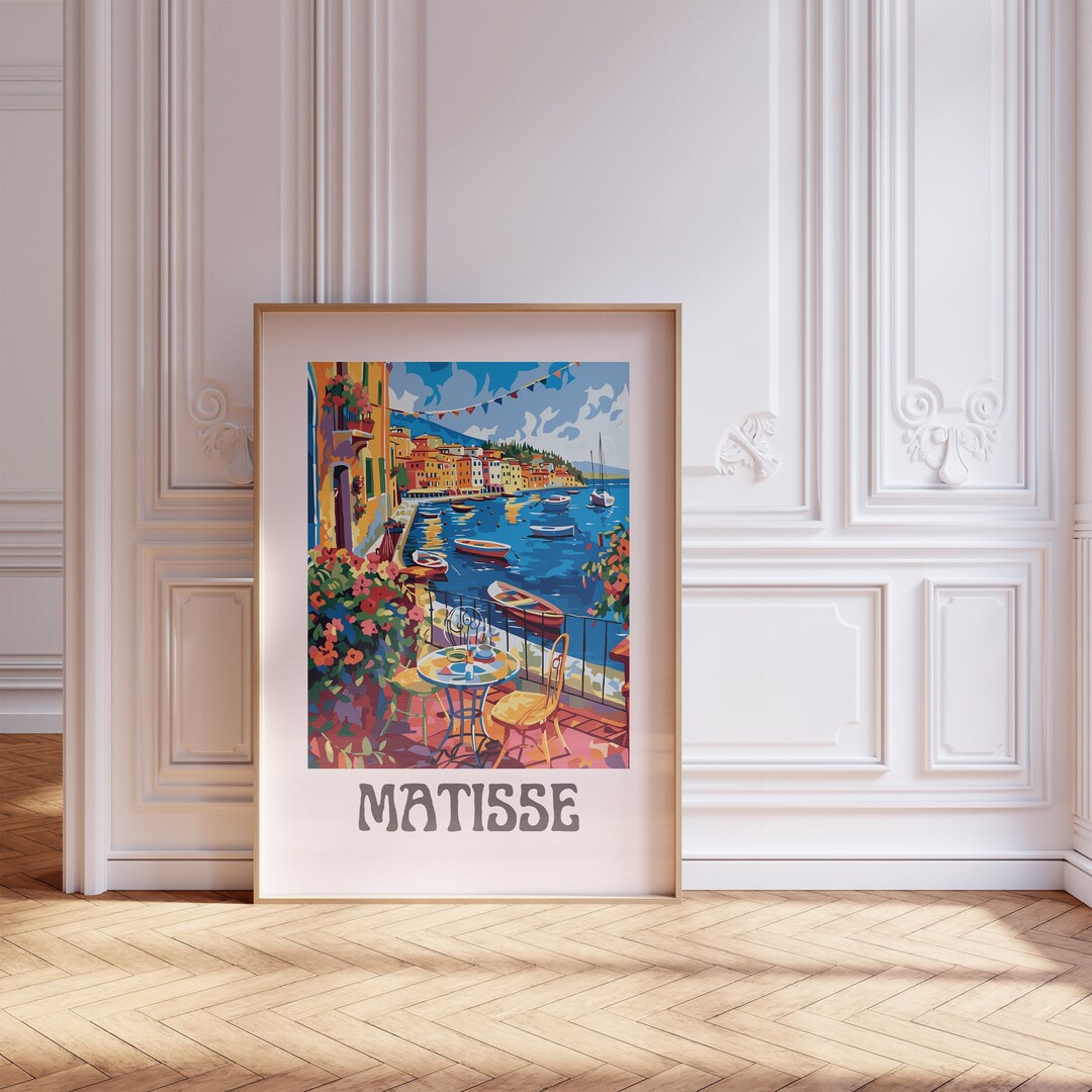 Henri Matisse Inspired Print With Frame, Matisse Art Print Livingroom ...