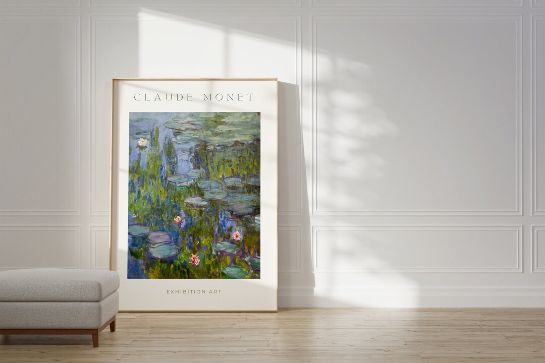 Claude Monet Poster - Mid Century Modern Wall Art for Aesthetic Room ...