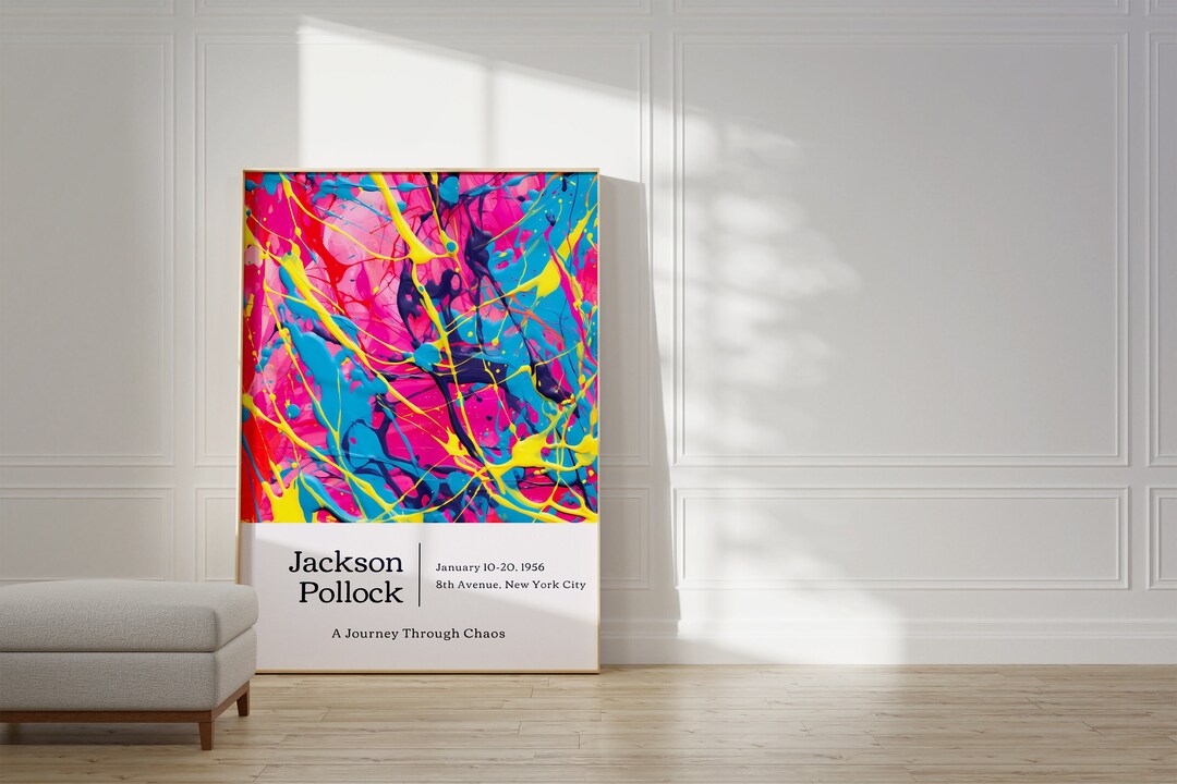 Jackson Pollock Poster - Trendy Wall Art, Modern Colorful Wall Art ...