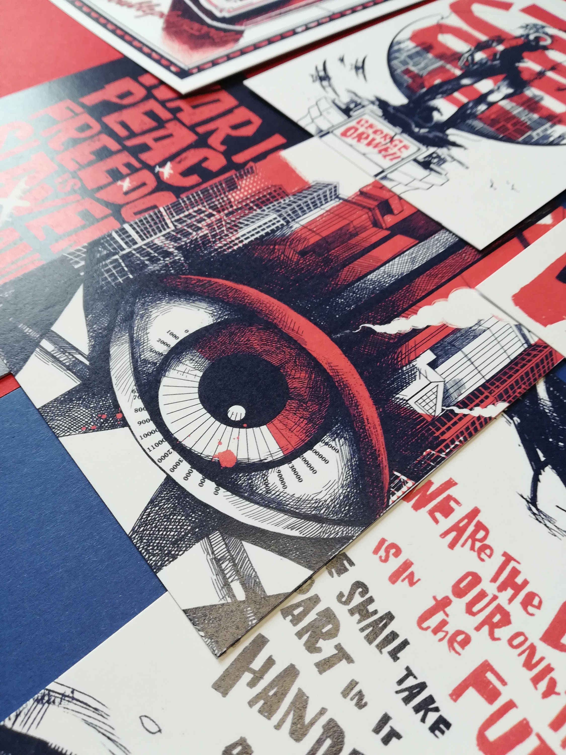 1984 Postcards, Illustrations and Quotes From the George Orwell Novel ...