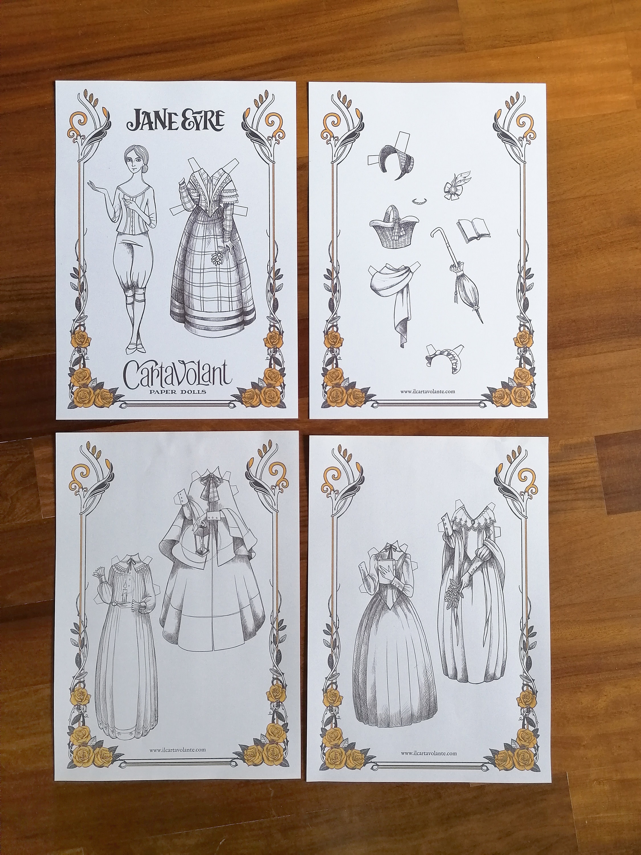 Printable Paper Dolls: Jane Eyre by Charlotte Bronte Ready to Download ...
