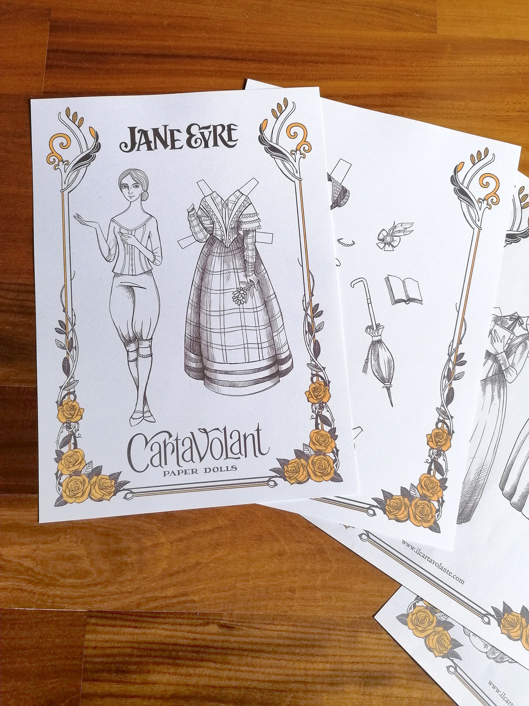 Printable Paper Dolls: Jane Eyre by Charlotte Bronte Ready to Download ...