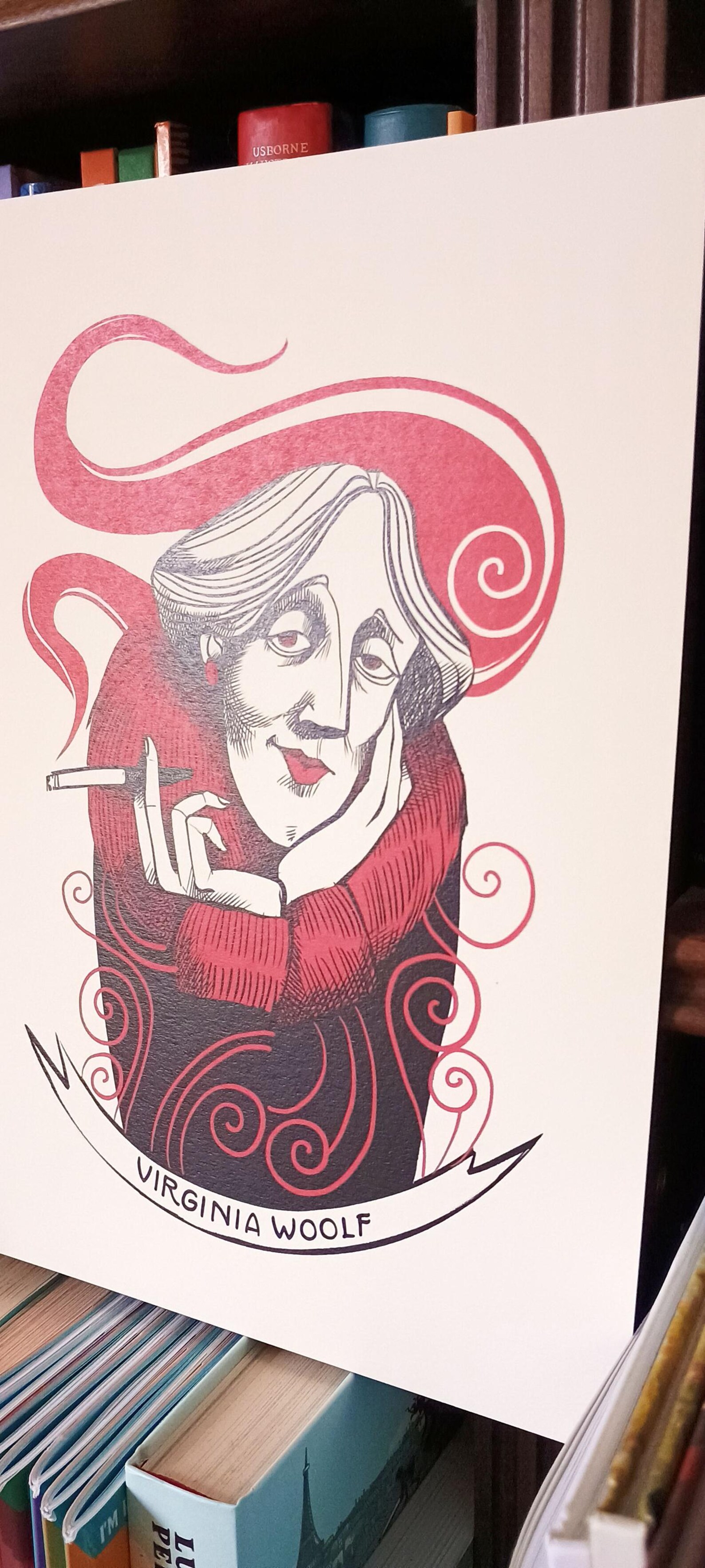 Virginia Woolf Illustrated Poster – Literary Art Print, A4 - Etsy