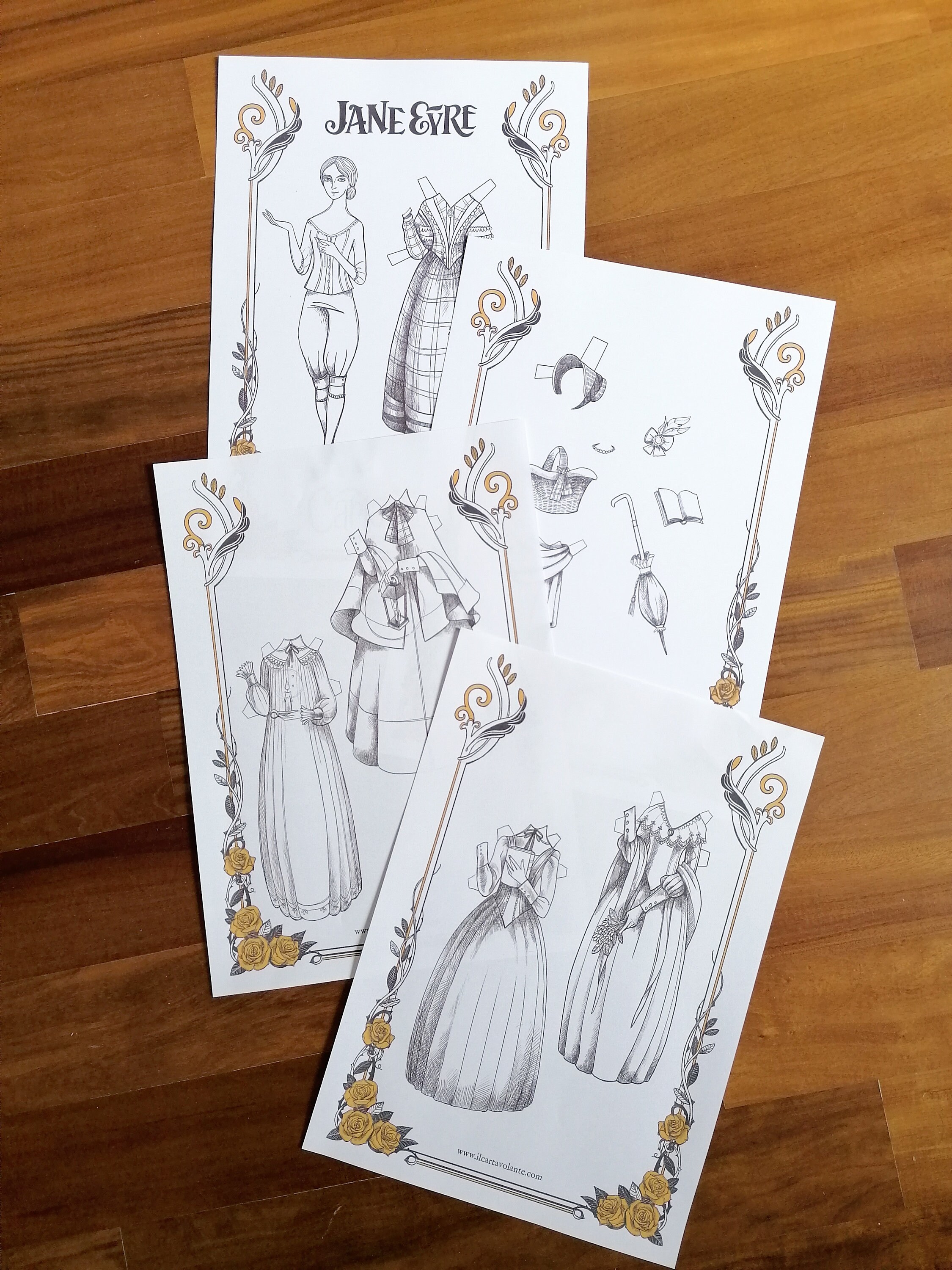 Printable Paper Dolls: Jane Eyre by Charlotte Bronte Ready to Download ...