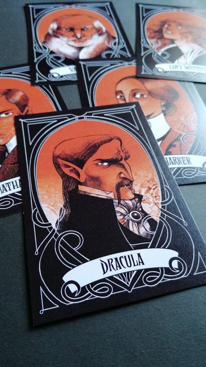 Dracula Postcards, Portraits of the Characters From Bram Stoker Gothic ...