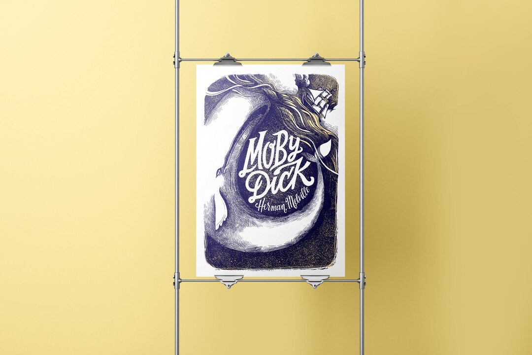 Moby Dick Poster Dedicated to the Novel by Herman Melville, A4 Size - Etsy