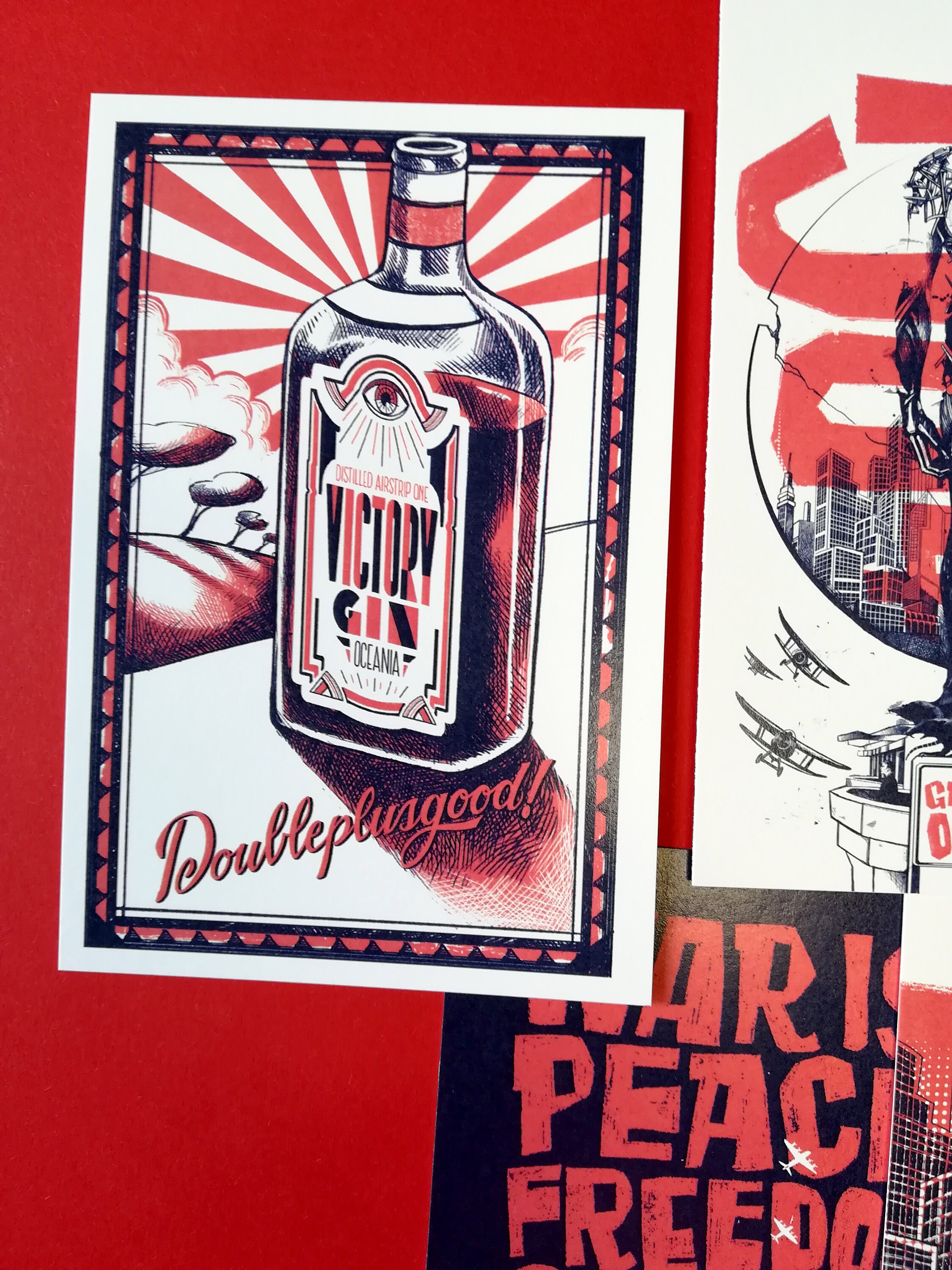 1984 Postcards, Illustrations and Quotes From the George Orwell Novel ...