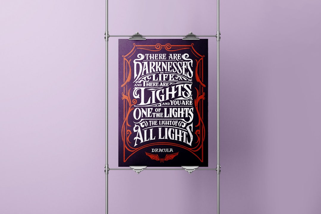 Dracula Quote Art Print: Bram Stoker Hand Lettering Poster - Etsy