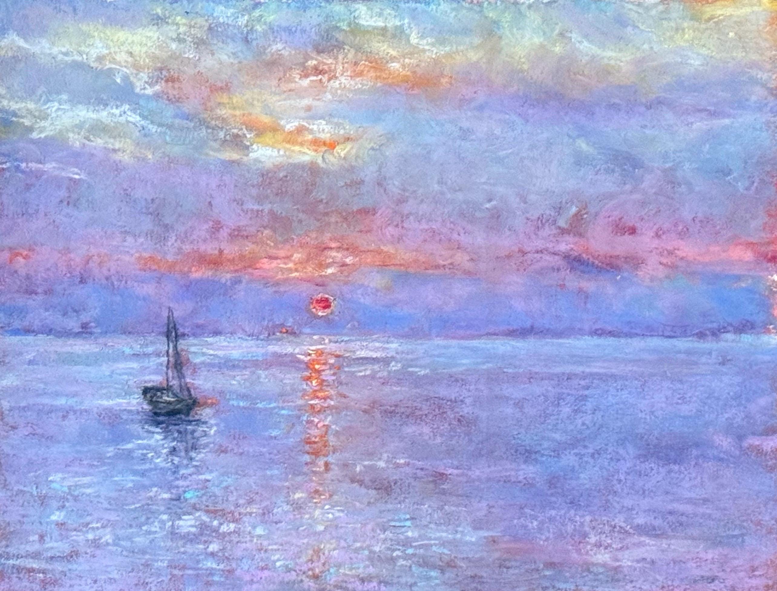 South Haven Sunset Original Pastel Painting Original Art - Etsy