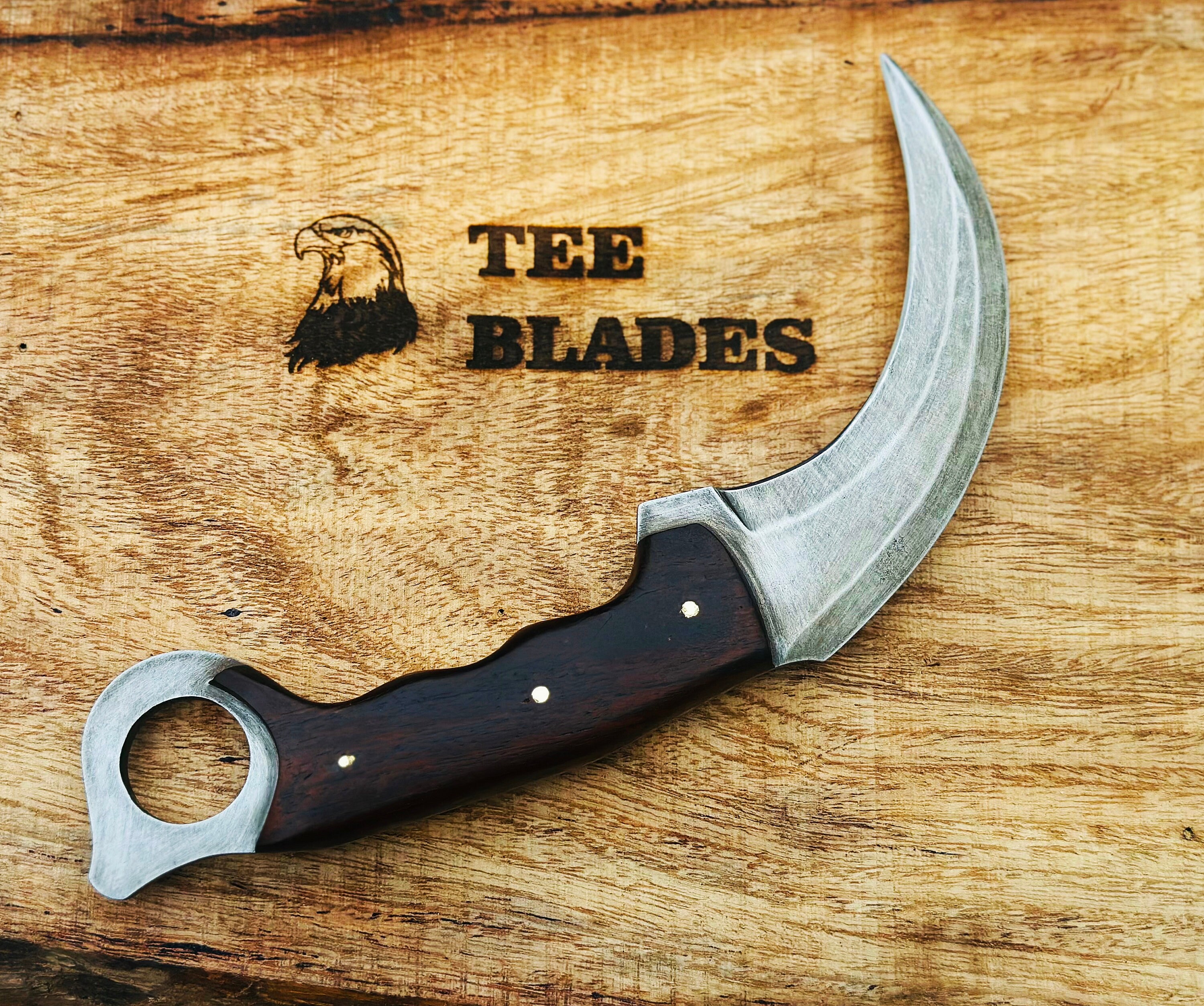 Karambit Kunai Custom Handmade Carbon Steel Karambit Knife Birthday ...