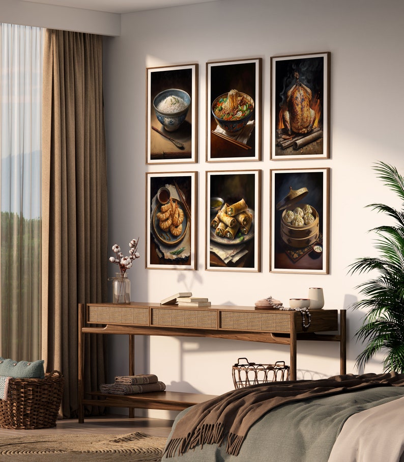Set of 6 Food Wall Art Prints, Kitchen Wall Decor, Kitchen Wall Art ...
