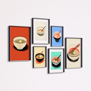 Food Wall Art Set of 6 Prints, Kitchen Wall Decor, Kitchen Wall Art ...