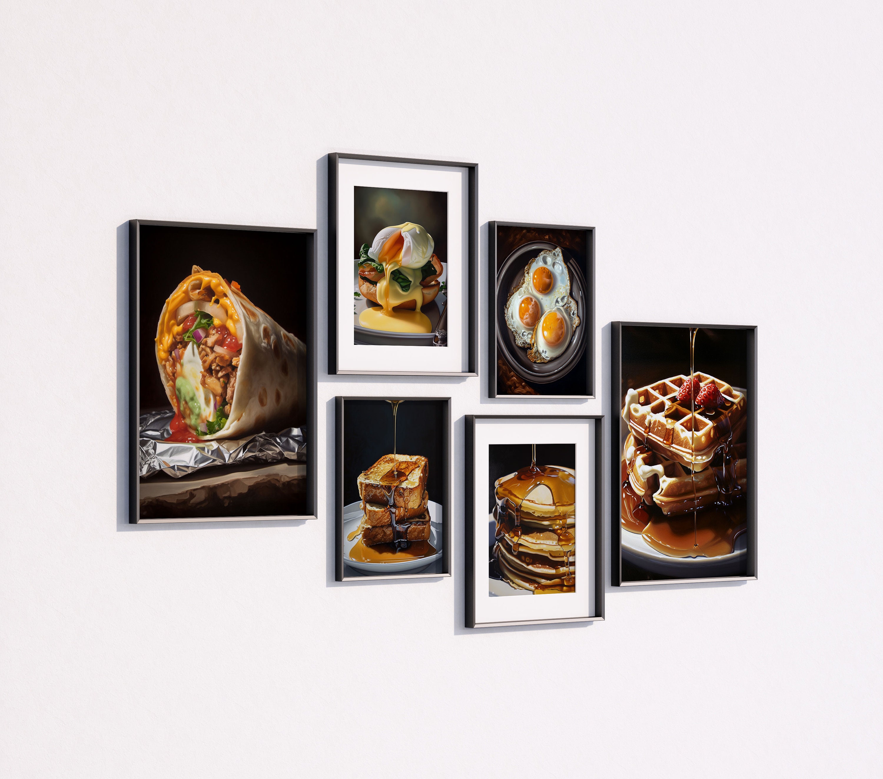 Set of 6 Food Wall Art Prints, Kitchen Wall Decor, Kitchen Wall Art ...