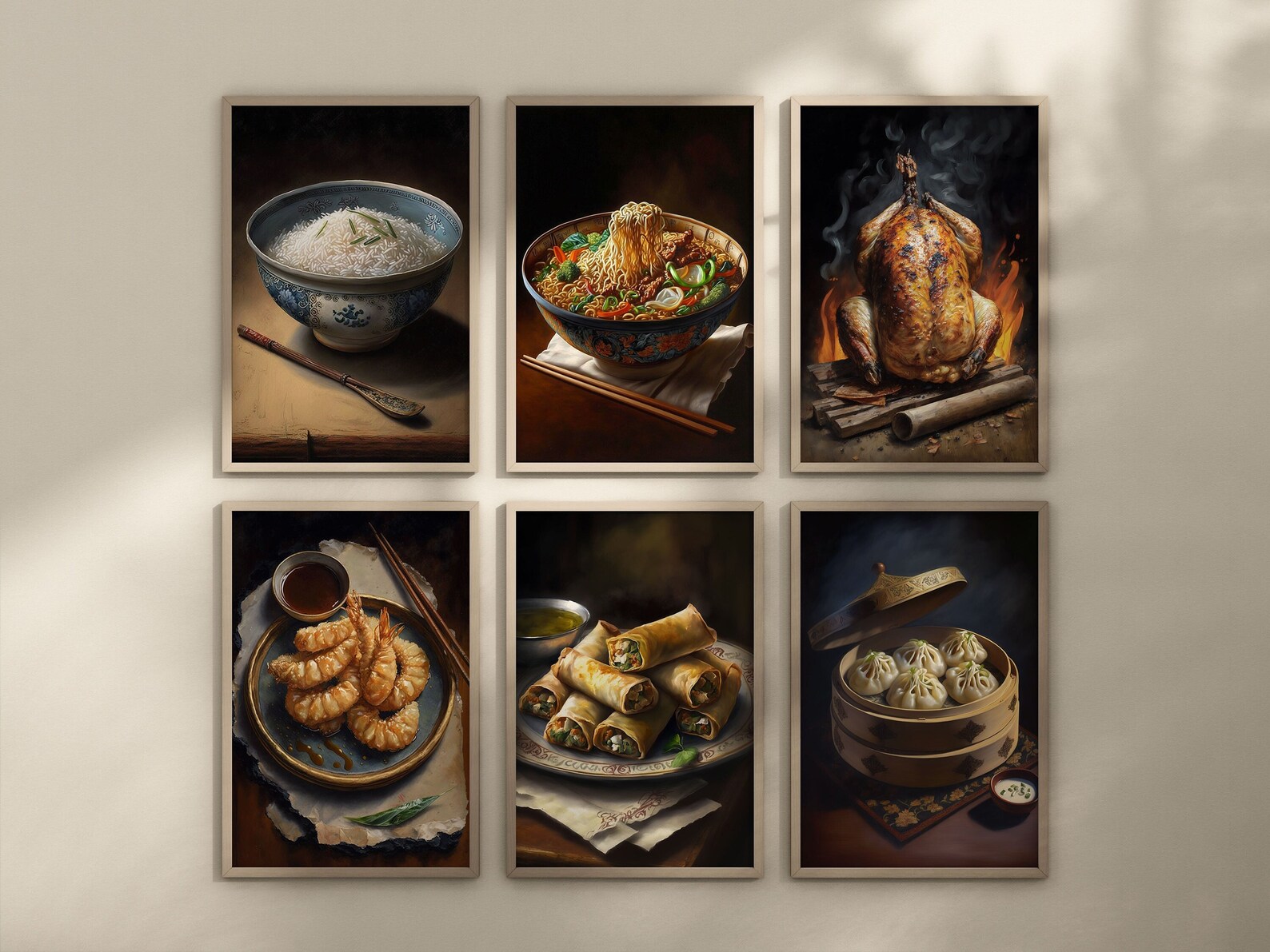 Set of 6 Food Wall Art Prints, Kitchen Wall Decor, Kitchen Wall Art ...