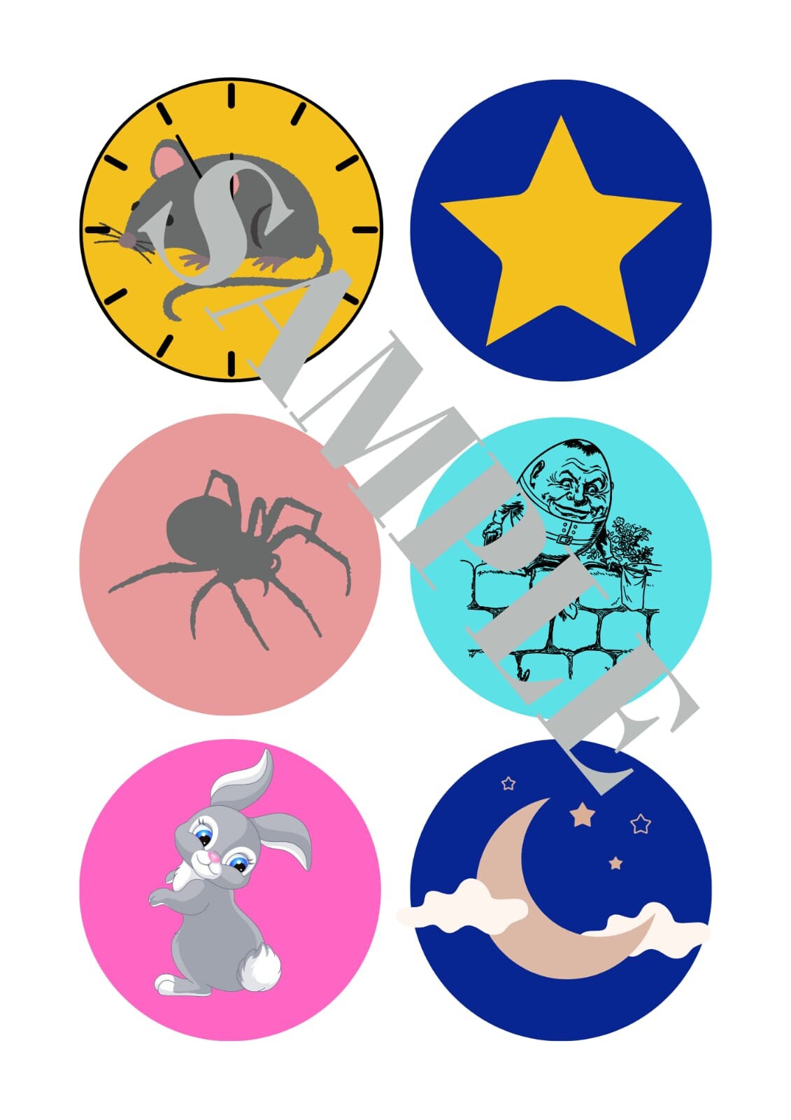 Nursery Rhyme Game. Printable. Nursery Rhymes. Guess the Rhyme. Early ...