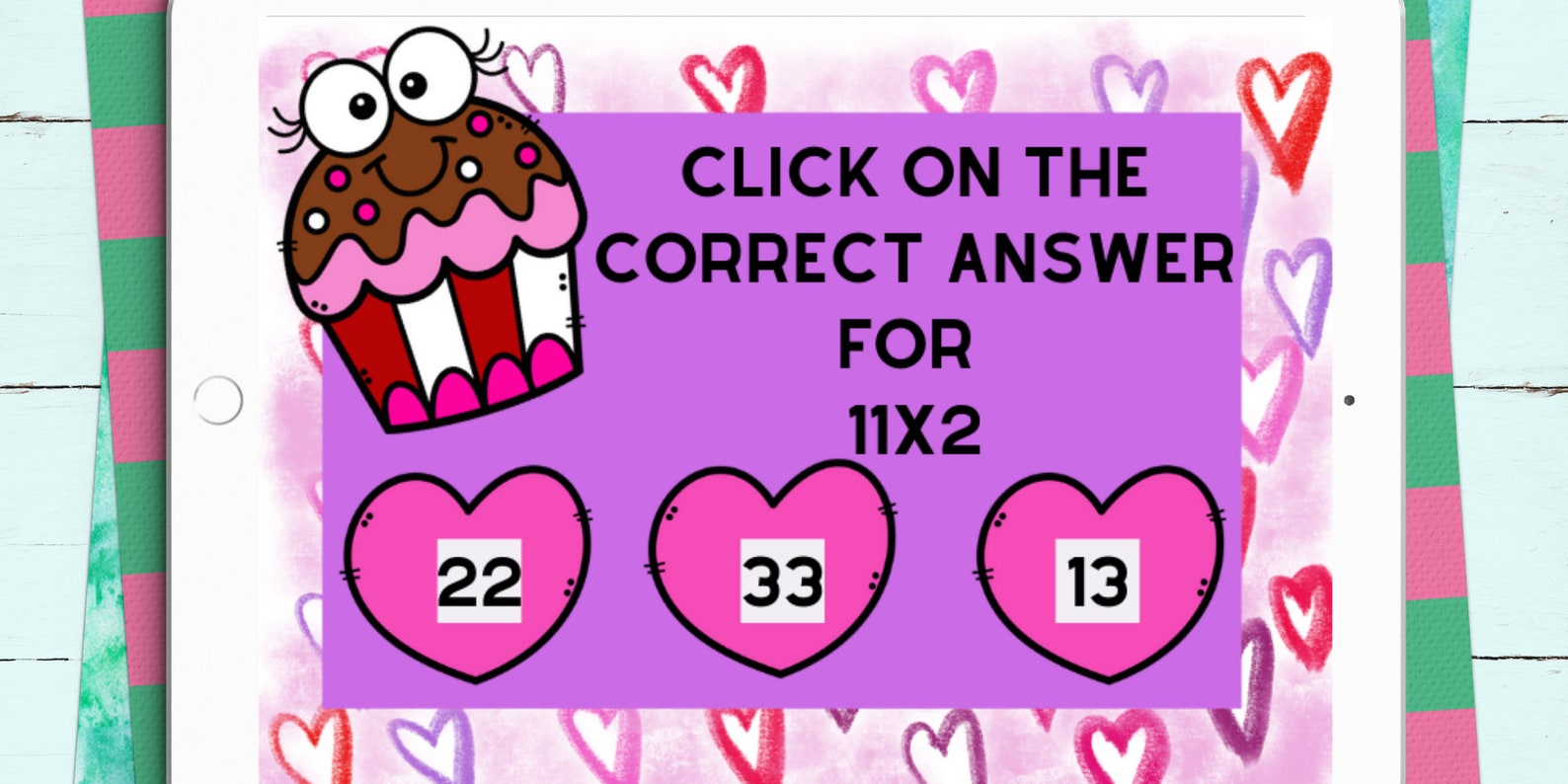 Valentine's Day Multiplication Drills 7-9 Boom Cards 3rd Grade Digital ...