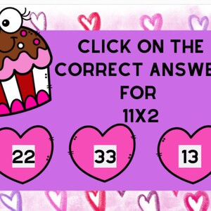 Valentine's Day Multiplication Drills 7-9 Boom Cards 3rd Grade Digital ...