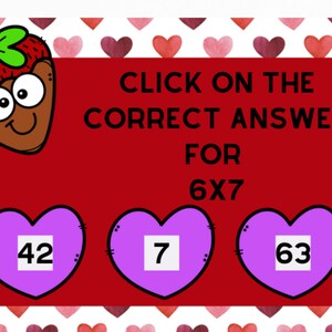 Valentine's Day Multiplication Drills Times Table Practice for 1s -12s ...