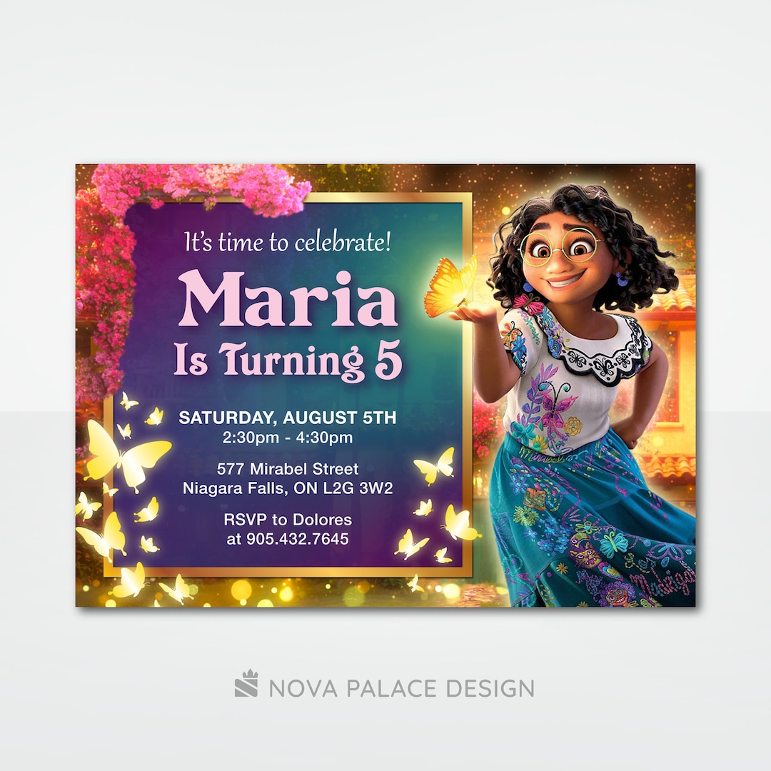 Personalized Encanto Birthday Invite, Encanto Invitation, Kids Birthday ...