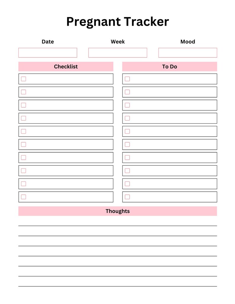 Editable Pregnancy Planner, Printable Pregnancy Journal, Baby Bump ...