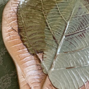 Pottery Leaf Console Tray - Glazed - Console Bowl - Ceramic Leaf Tray ...