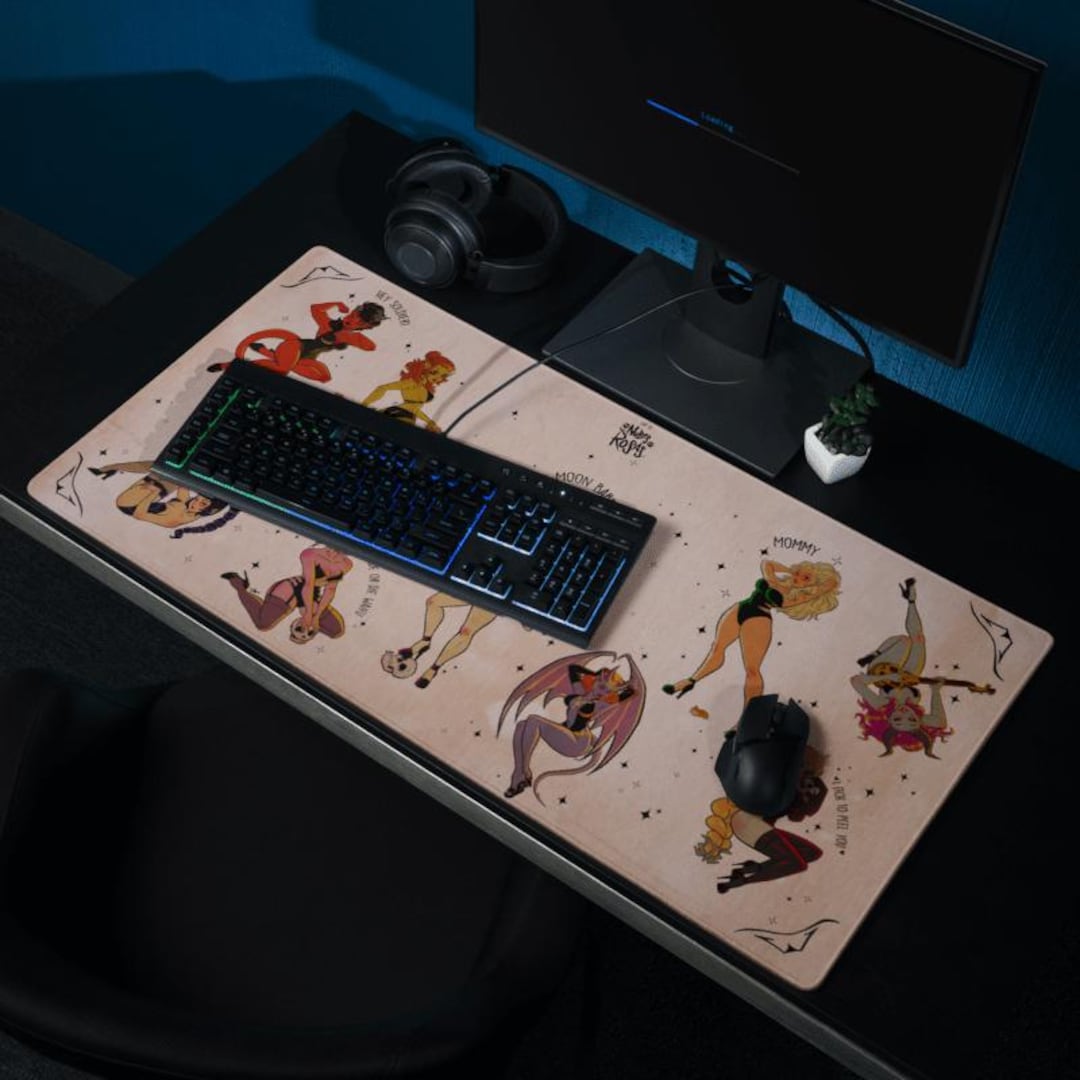 BG3 Pinups Gaming Mouse Pad 36x18 Baldurs Gate 3 Karlach, Lae'zel ...