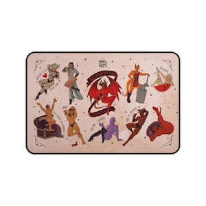BG3 Pinups MEN Gaming Mouse Pad - Baldurs Gate 3 - Gale, Astarion, Wyll ...