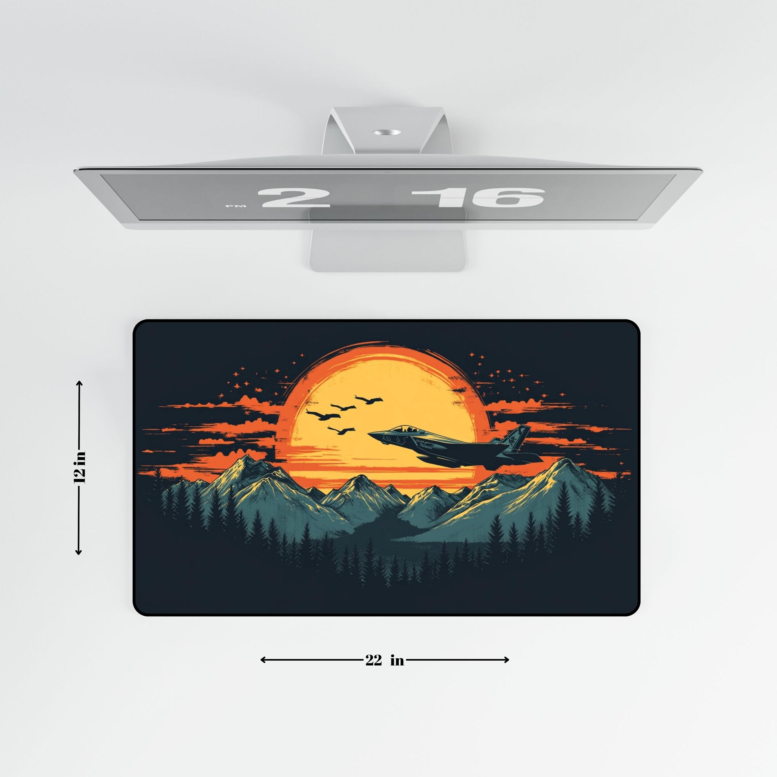 Military Sunset Desk Mat - Perfect Gift for Pilots, Aviation ...