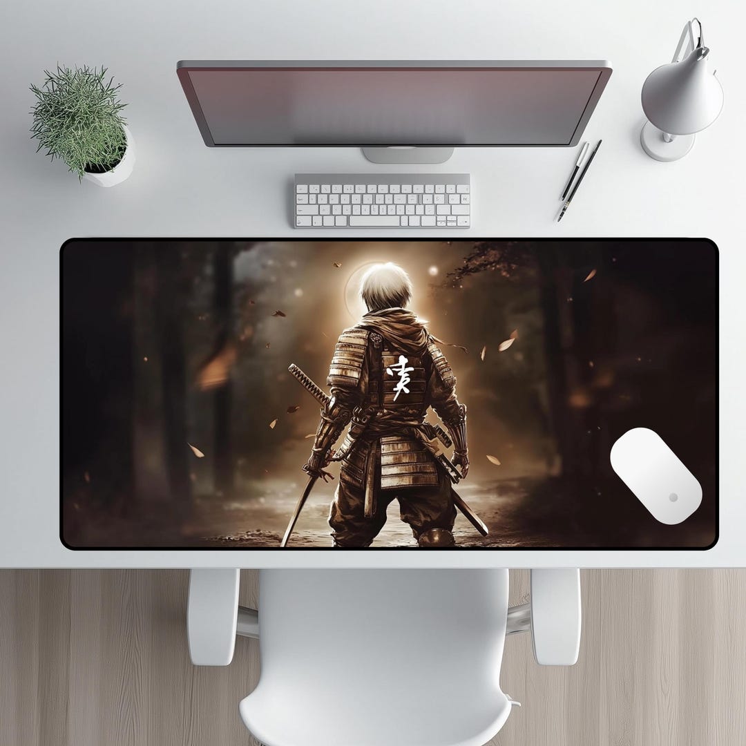Samurai Warrior Gaming Mouse Pad - Large Desk Mat XXL - Japanese Style ...