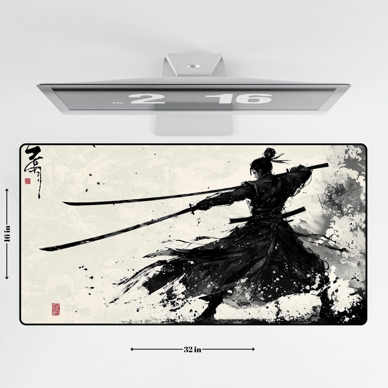 Samurai Desk Mat - Gaming Mouse Pad XXL - Japanese Warrior Design ...