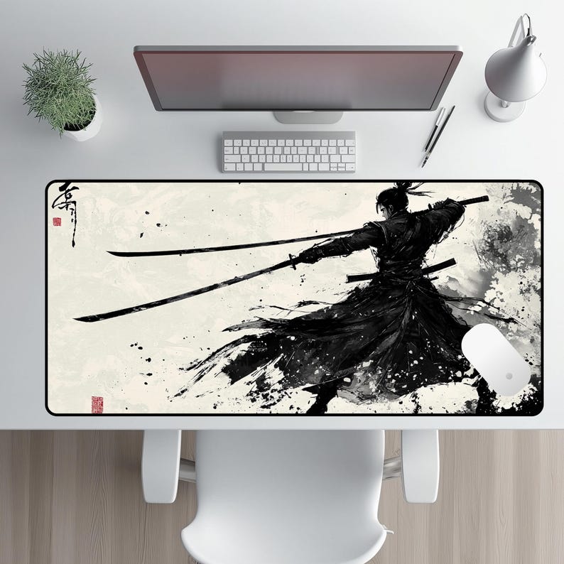 Samurai Desk Mat - Gaming Mouse Pad XXL - Japanese Warrior Design ...