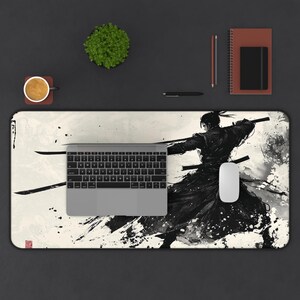 Samurai Desk Mat - Gaming Mouse Pad XXL - Japanese Warrior Design ...
