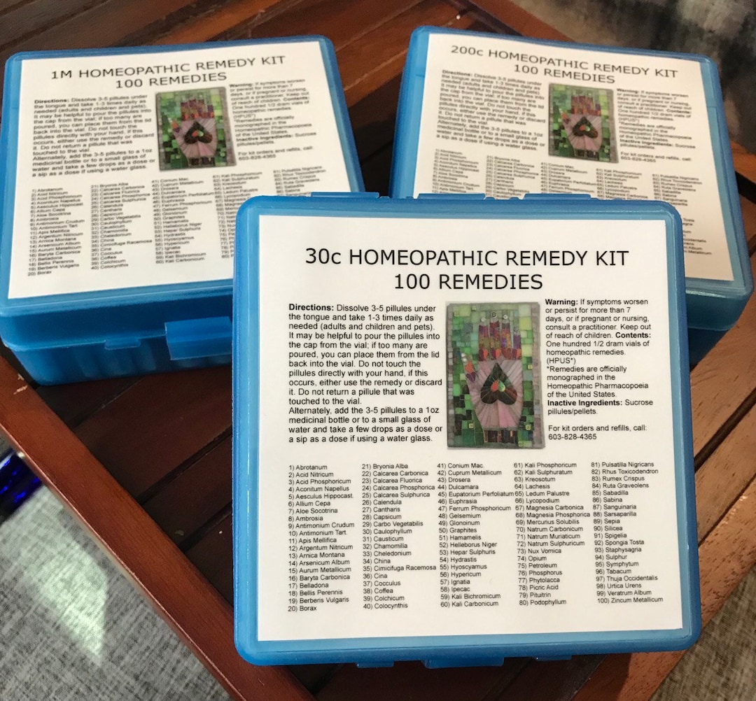 100 Remedy Homeopathic Remedy Kit - Etsy