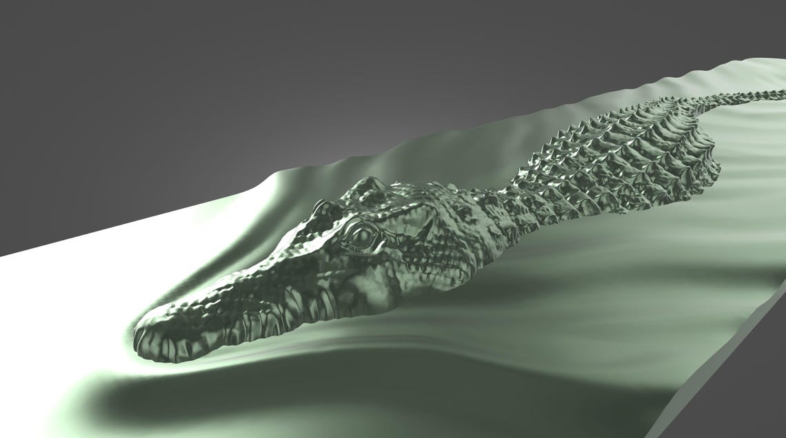 Crocodile/ Alligator - Digital 3D STL File for 3D Printing and CNC - Etsy