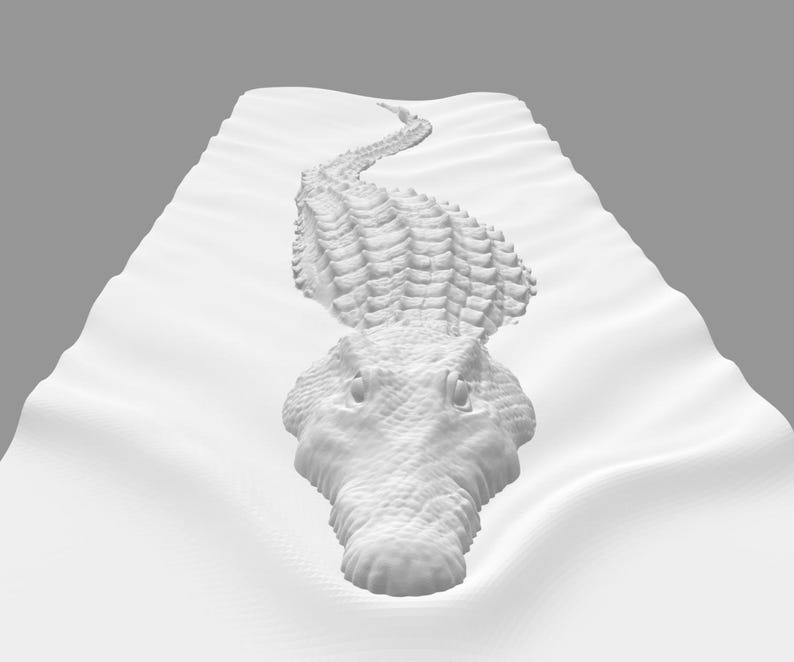 Crocodile/ Alligator - Digital 3D STL File for 3D Printing and CNC - Etsy